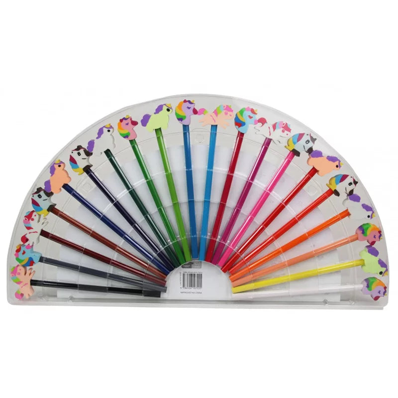 Kit de Colorir - Livro + 20 lápis de cor com borrachas divertidas de U ...